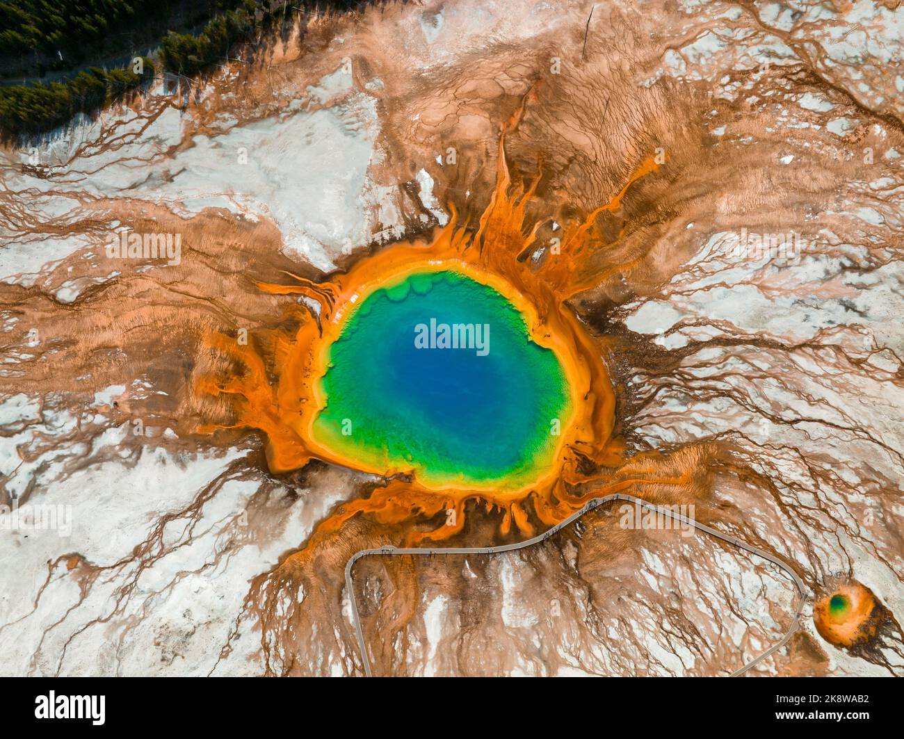 Grand Prismatic Pool at Yellowstone National Park Colors Stock Photo ...