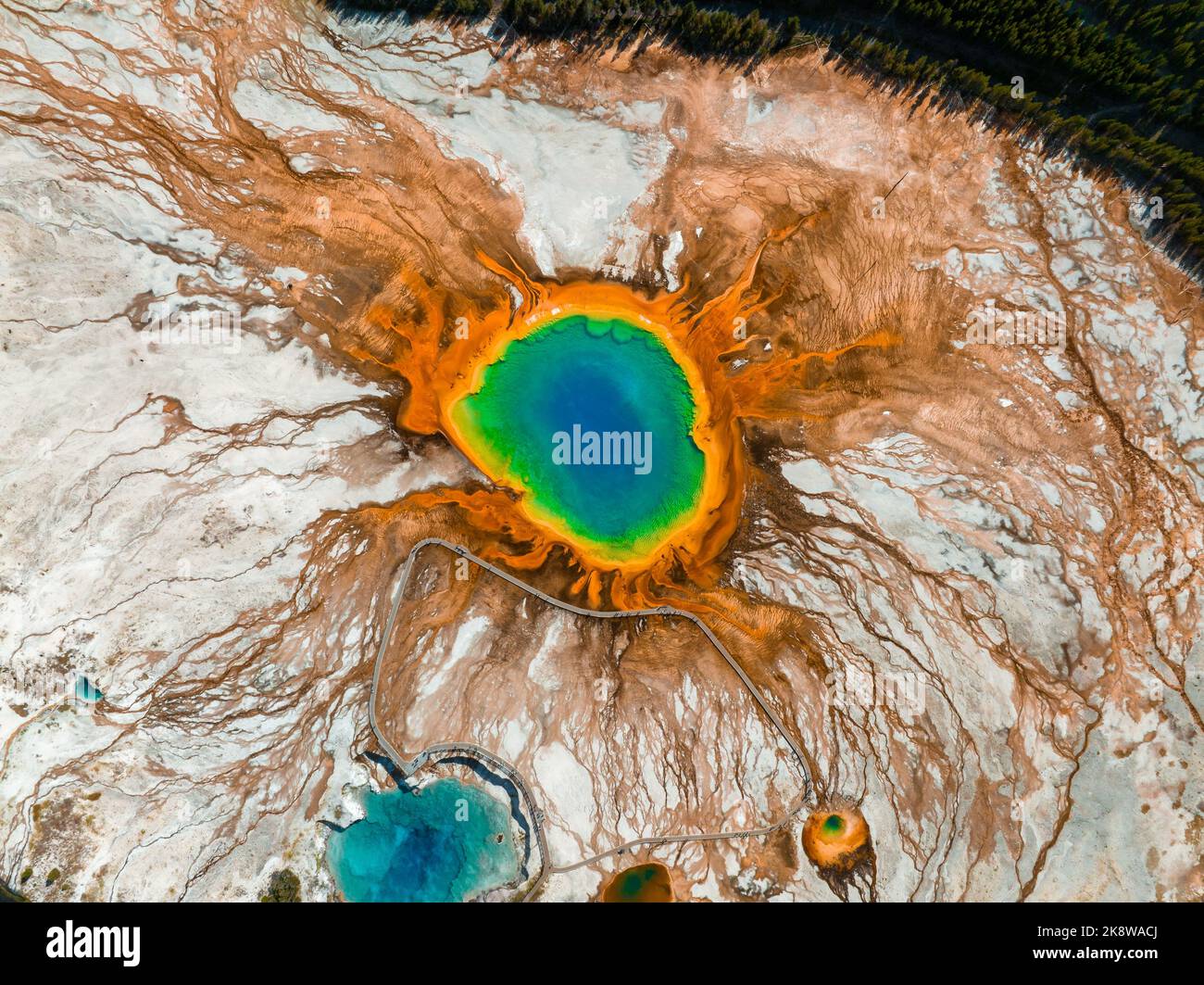 Grand Prismatic Pool at Yellowstone National Park Colors Stock Photo ...