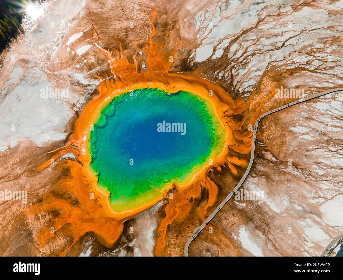 Grand Prismatic Pool at Yellowstone National Park Colors Stock Photo ...
