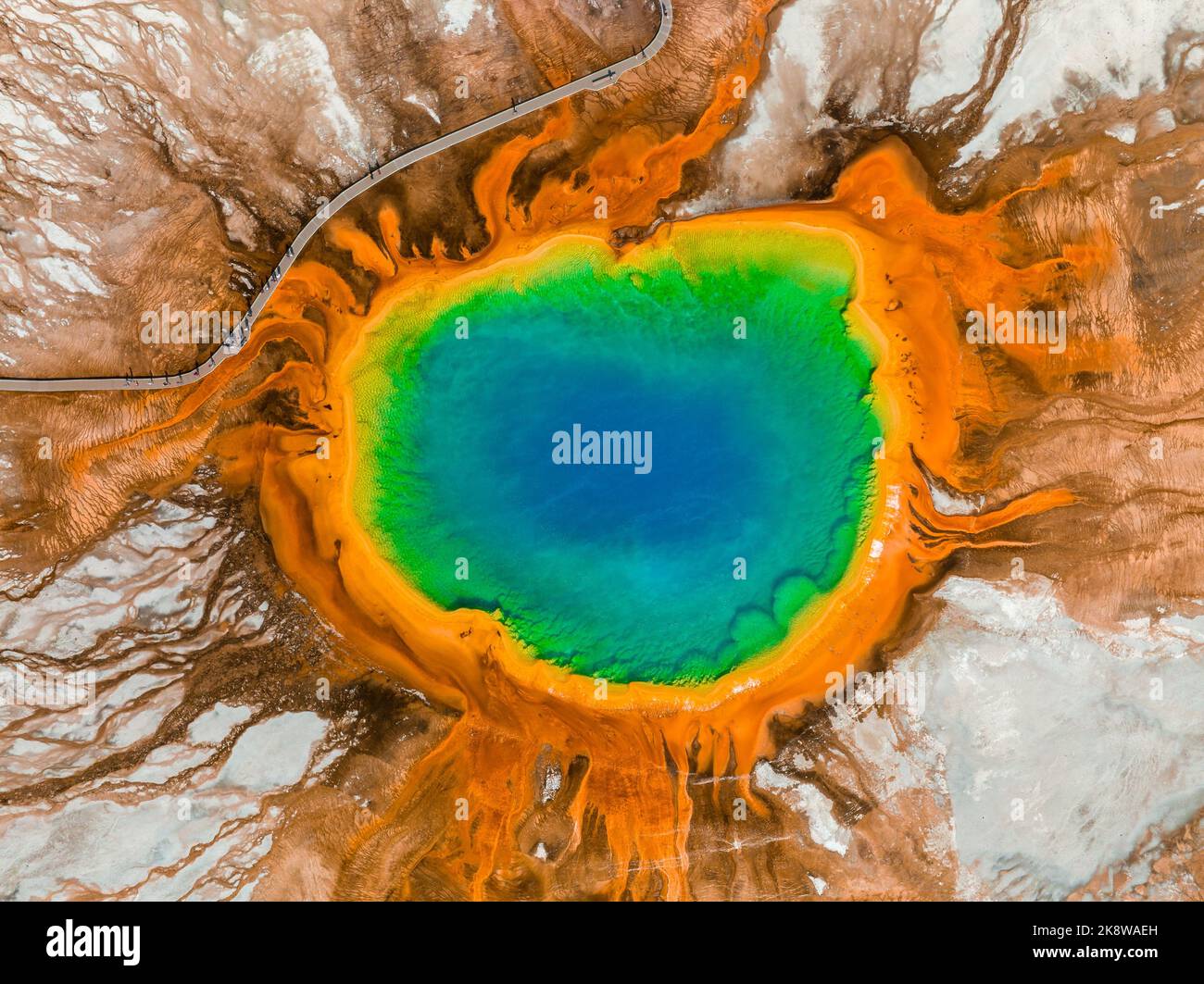 Grand Prismatic Pool at Yellowstone National Park Colors Stock Photo ...