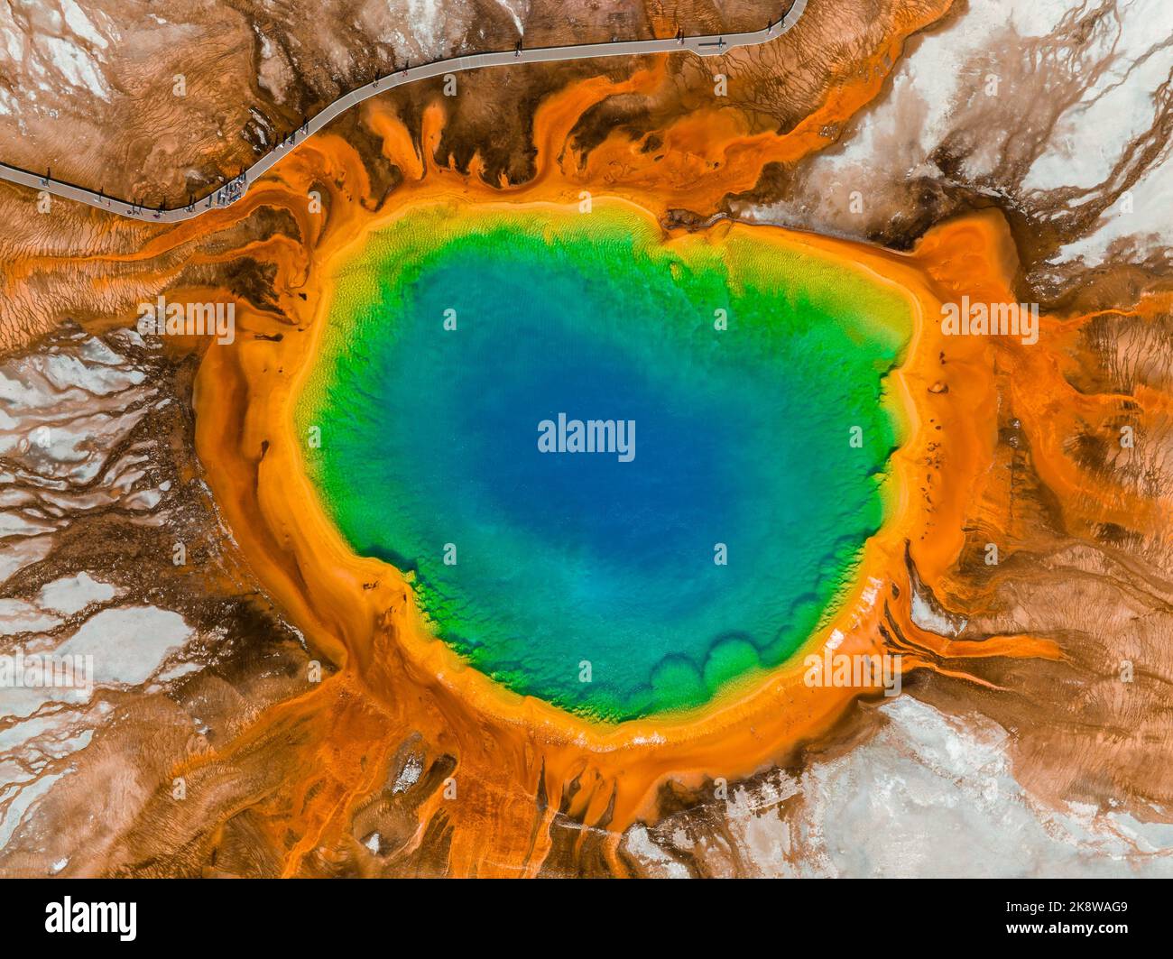 Grand Prismatic Pool at Yellowstone National Park Colors Stock Photo ...