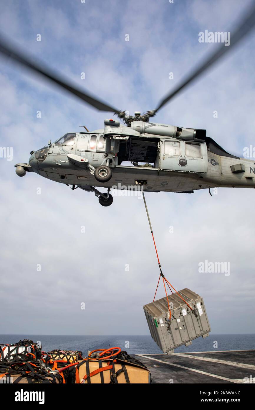 221023-N-ZG822-1804 ADRIATIC SEA (Oct. 23 2022) An MH-60S Nighthawk ...