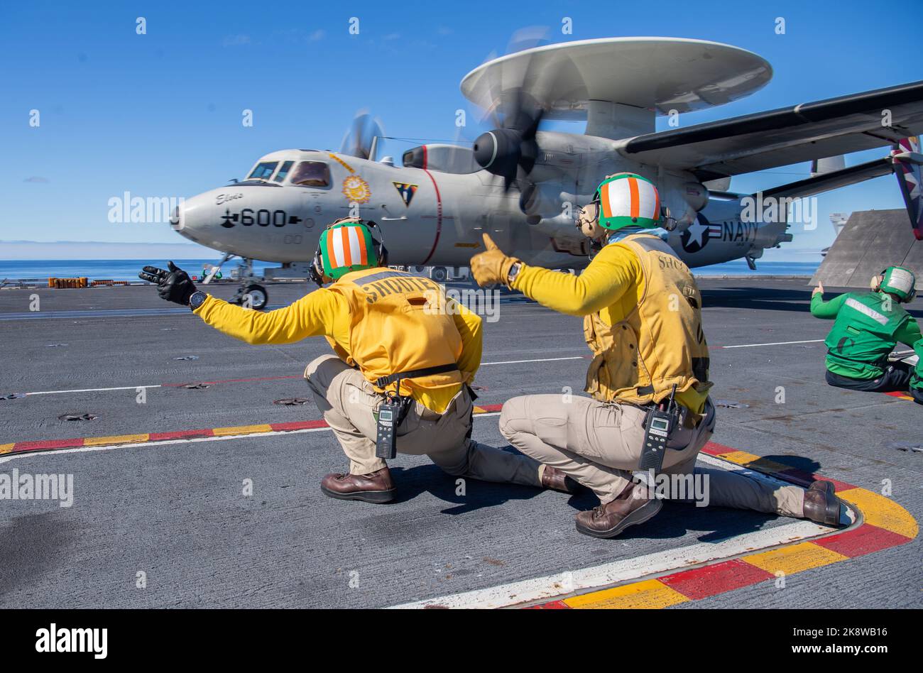 221020-N-DU622-1185 PACIFIC OCEAN (Oct. 20, 2022) Two shooters launch ...