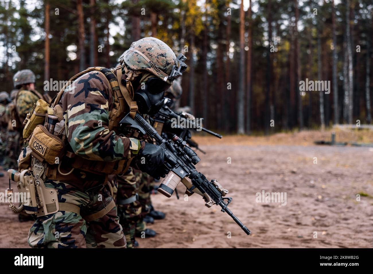 U.S. Marine Corps Gunnery Sgt. Brian Smith, a chemical, biological ...