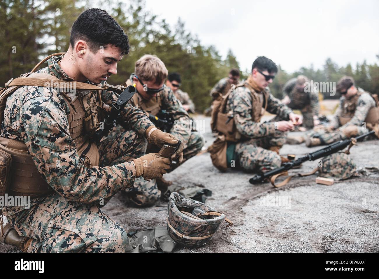 U.S. Marines with Combat Logistics Battalion 6 (CLB-6), Combat ...