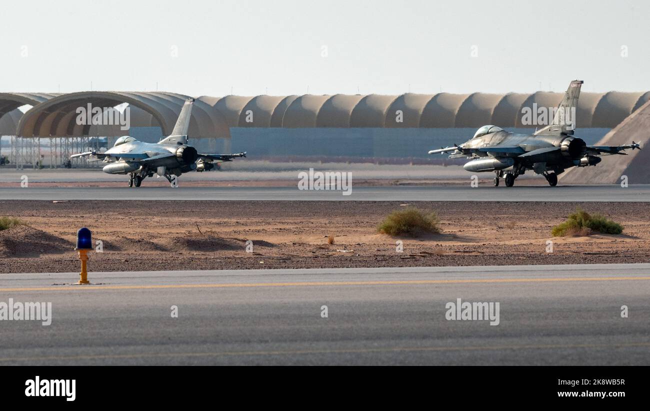 F-16 Fighting Falcon aircraft assigned to the 77th Fighter Squadron ...
