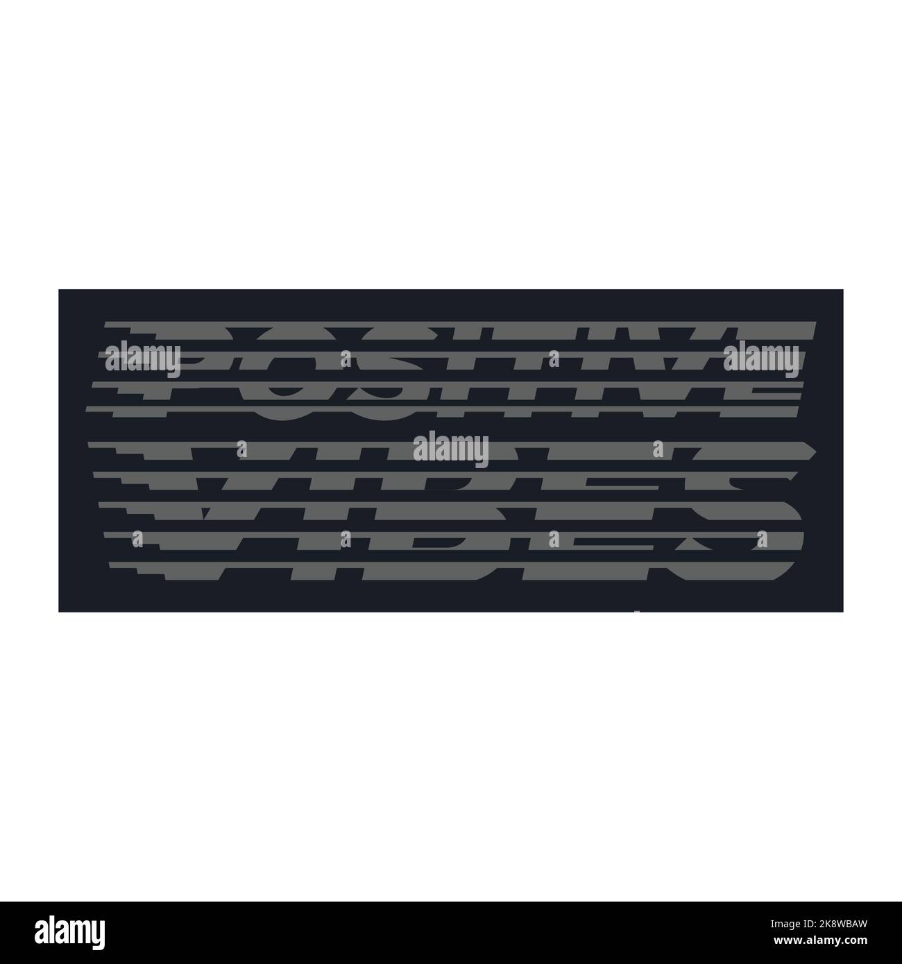 Positive vibes, halftone line letter typography effect design artwork ...