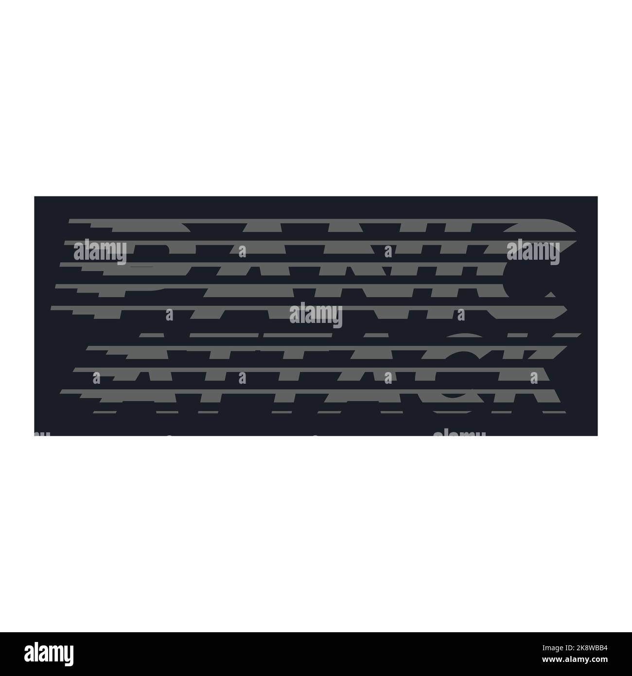 Panic attack, halftone line letter typography effect design artwork ...