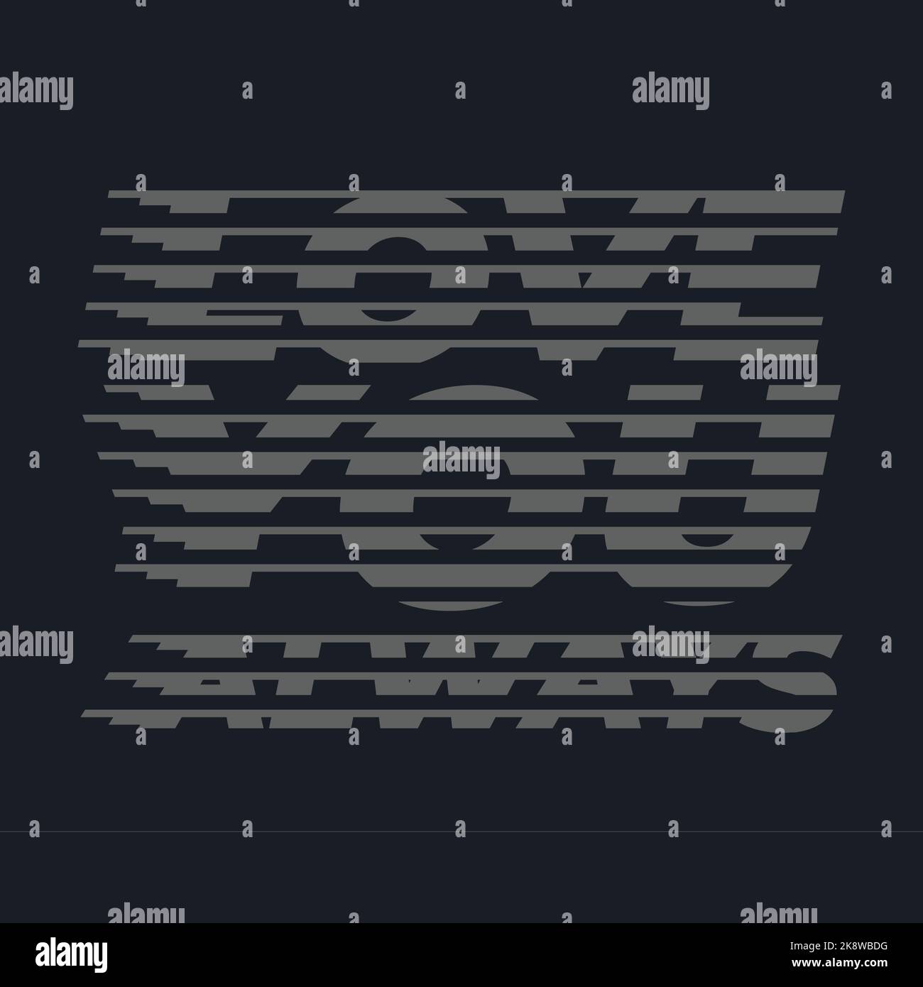 Love you always, halftone line letter typography effect design artwork ...