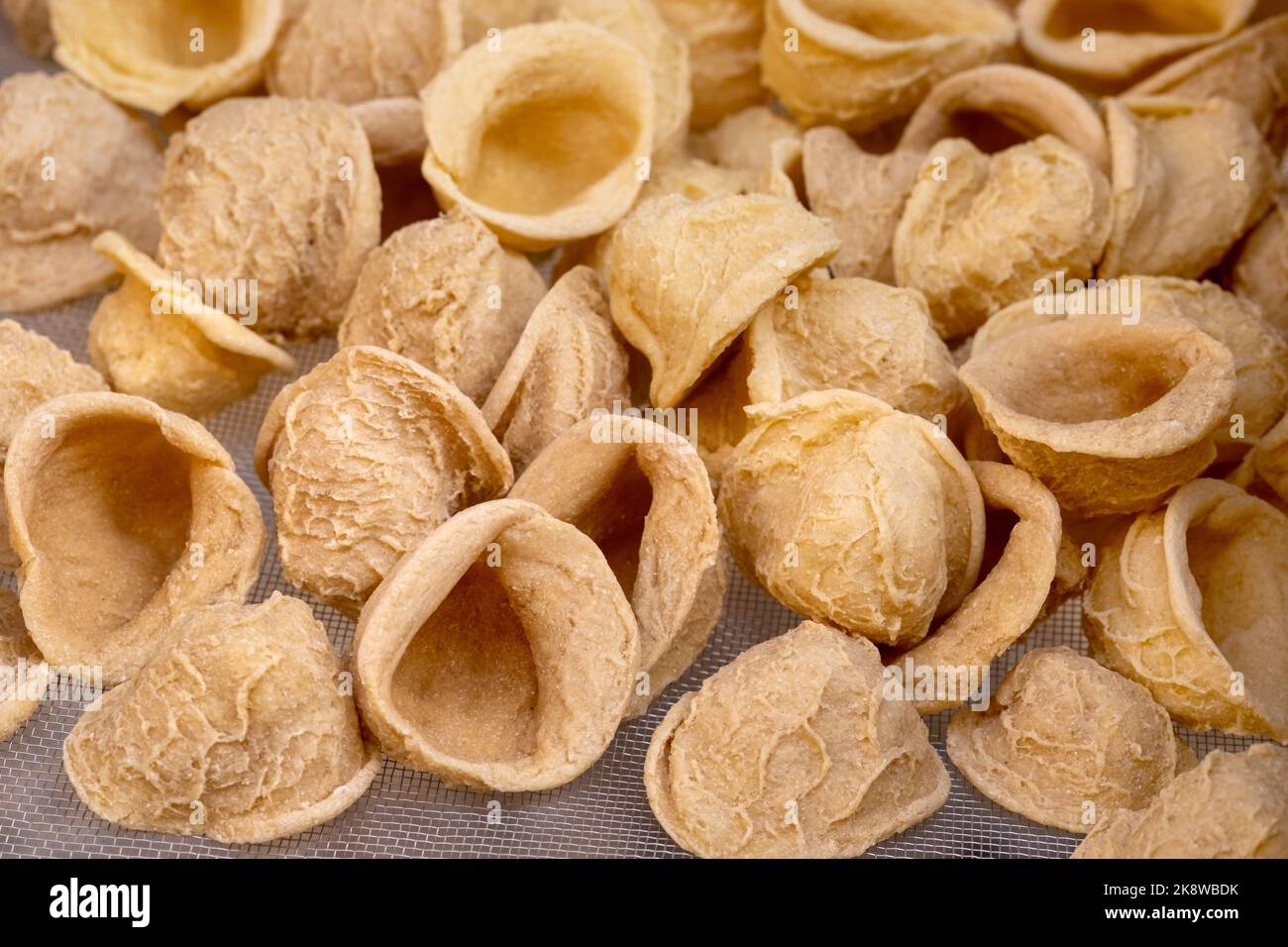 Fresh Orecchiette is handmade pasta typical of Puglia or Apulia region ...