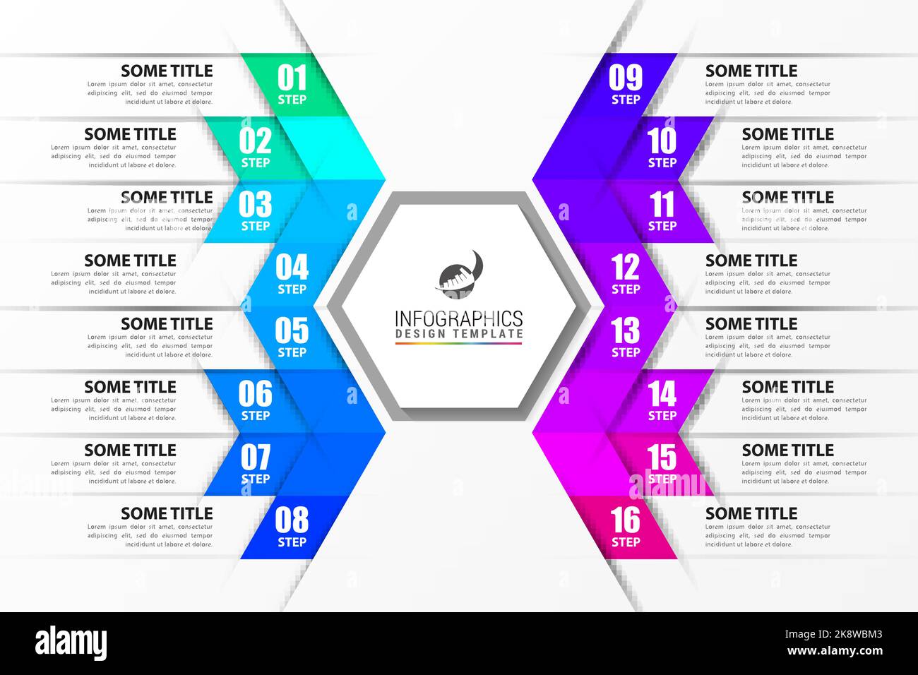 Infographic design template. Creative concept with 16 steps. Can be ...