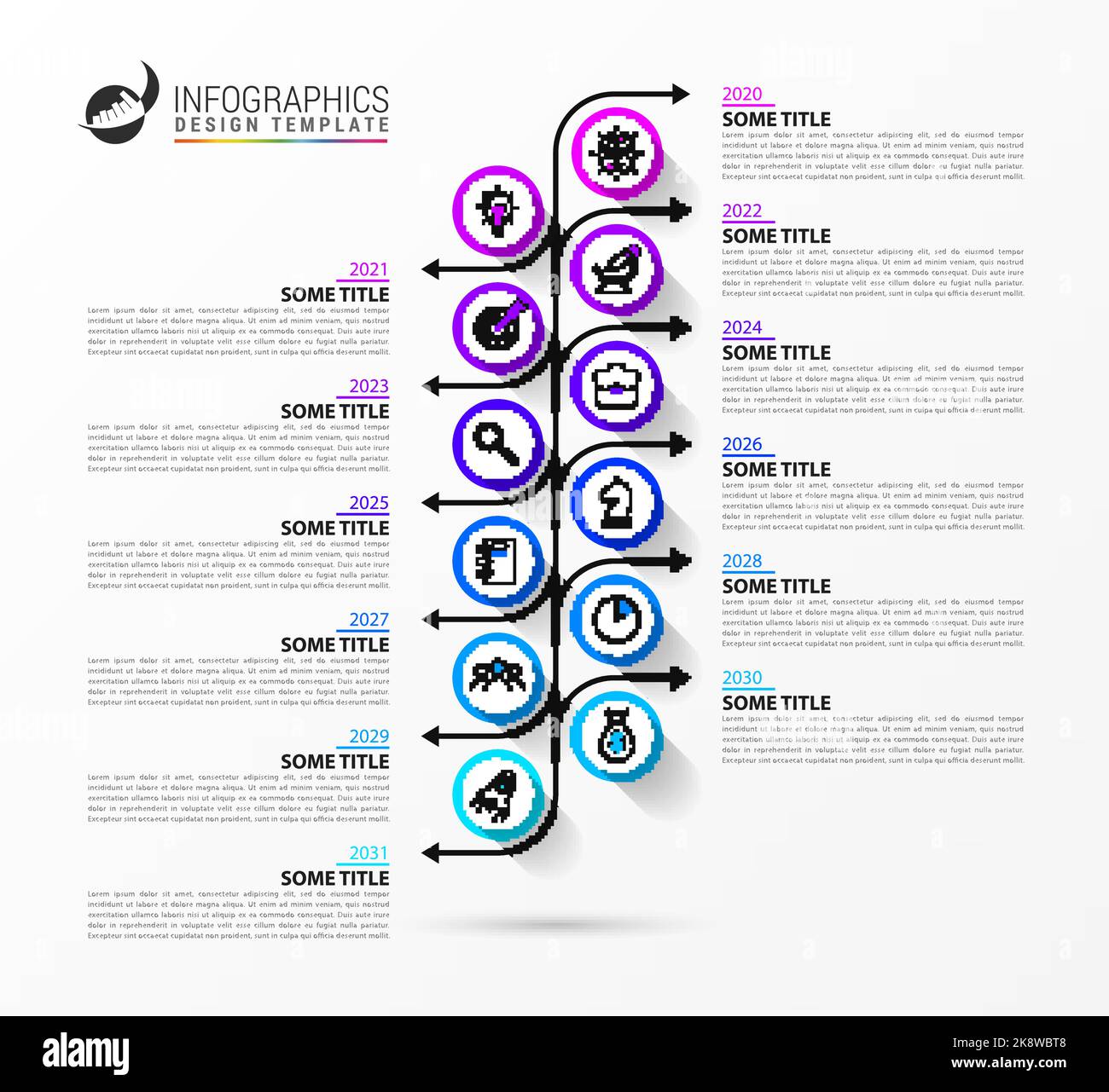 Infographic Design Template Creative Concept With 12 Steps Can Be Used For Workflow Layout