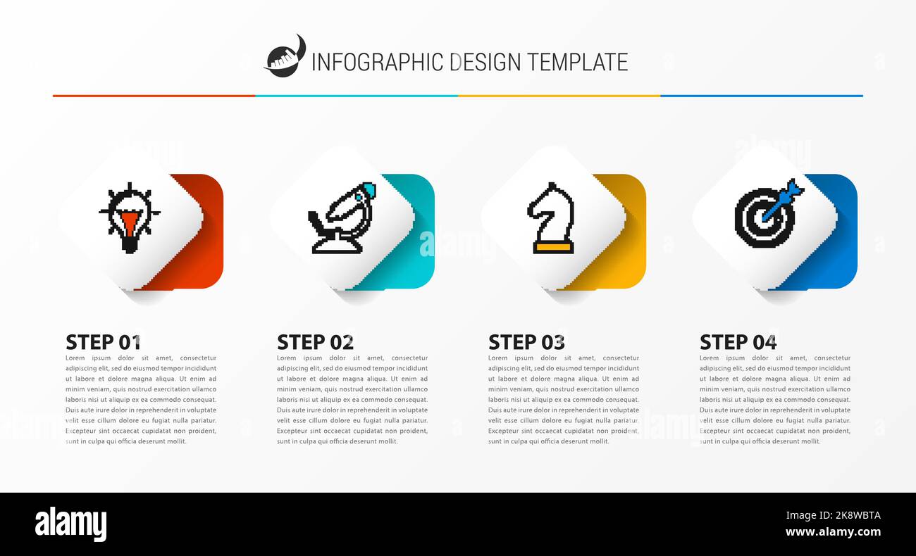 Infographic design template. Creative concept with 4 steps. Can be used ...