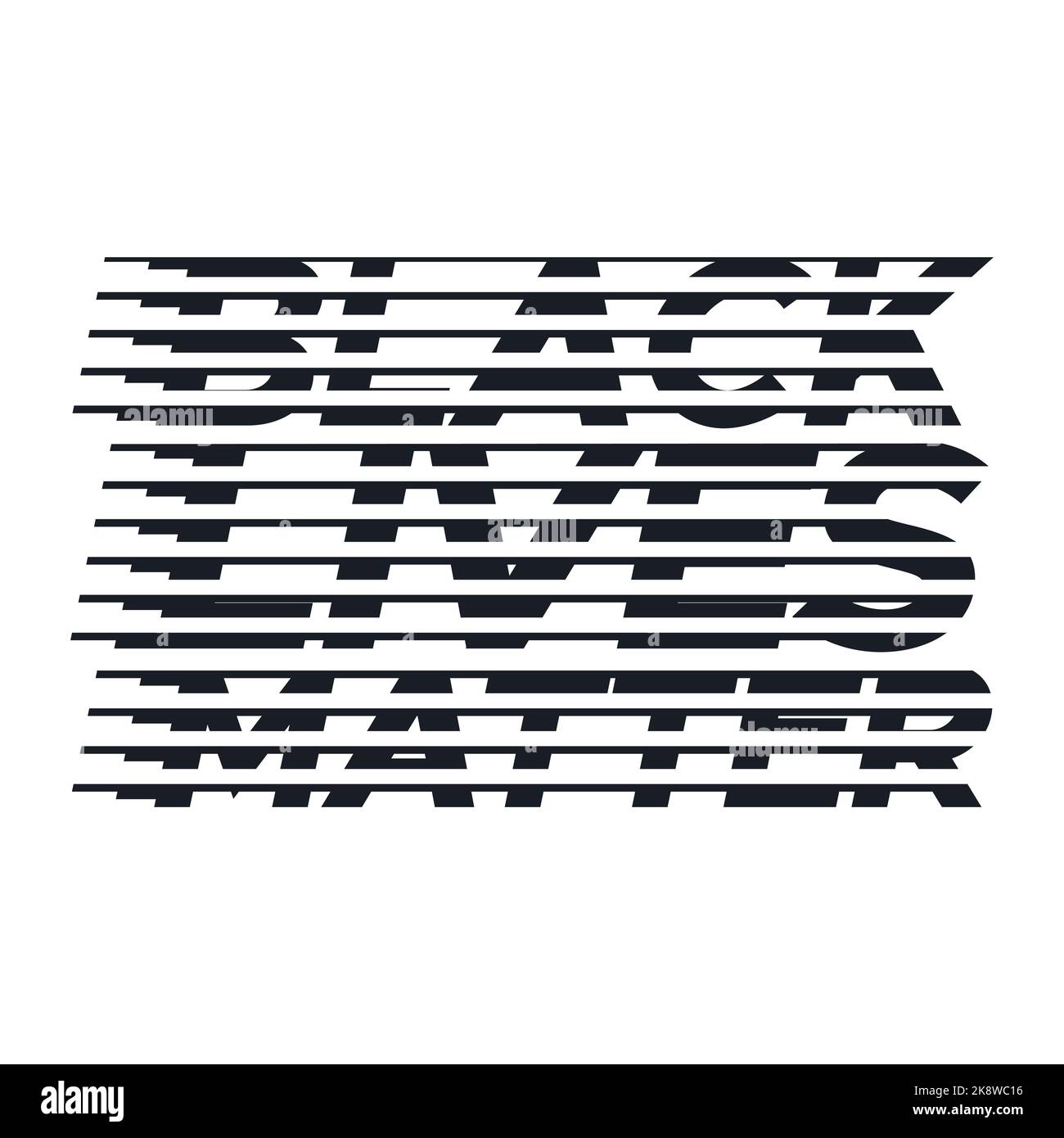 Black lives matter, halftone line letter typography effect design ...