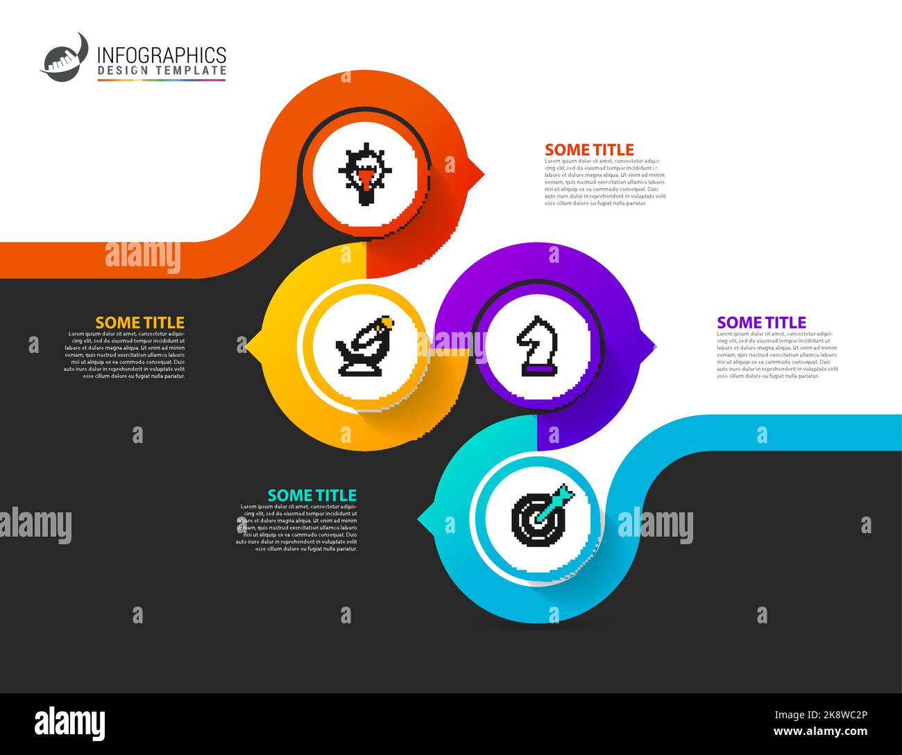 Infographic design template. Creative concept with 4 steps. Can be used ...