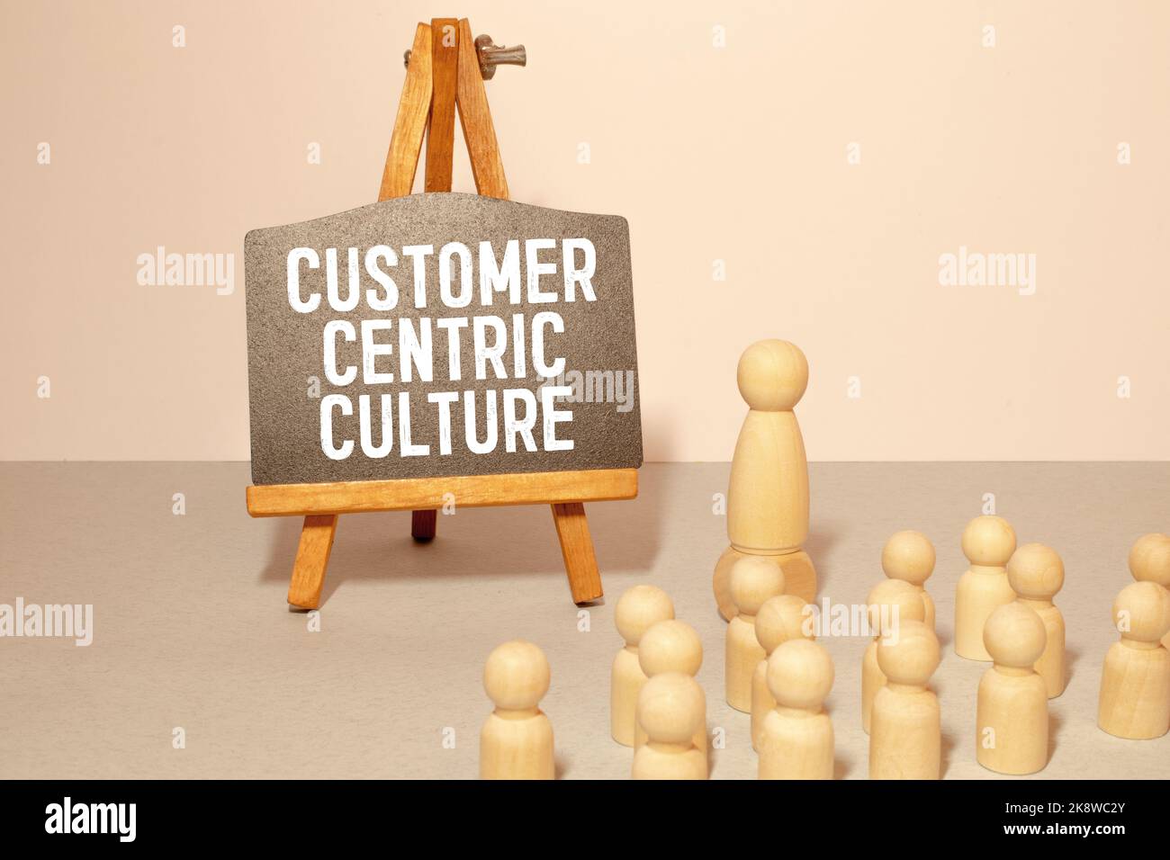 Customer centric culture, text words typography written on book against ...