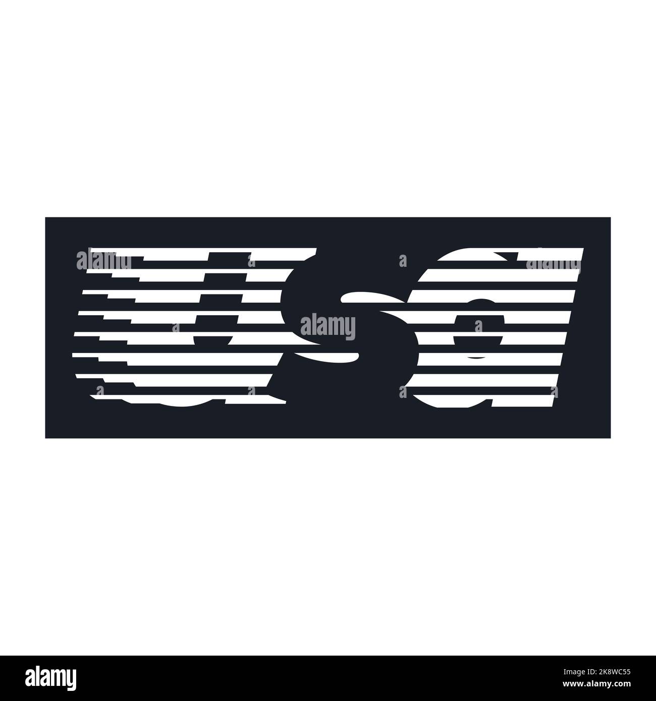 usa, halftone line letter typography effect design artwork. Editable ...