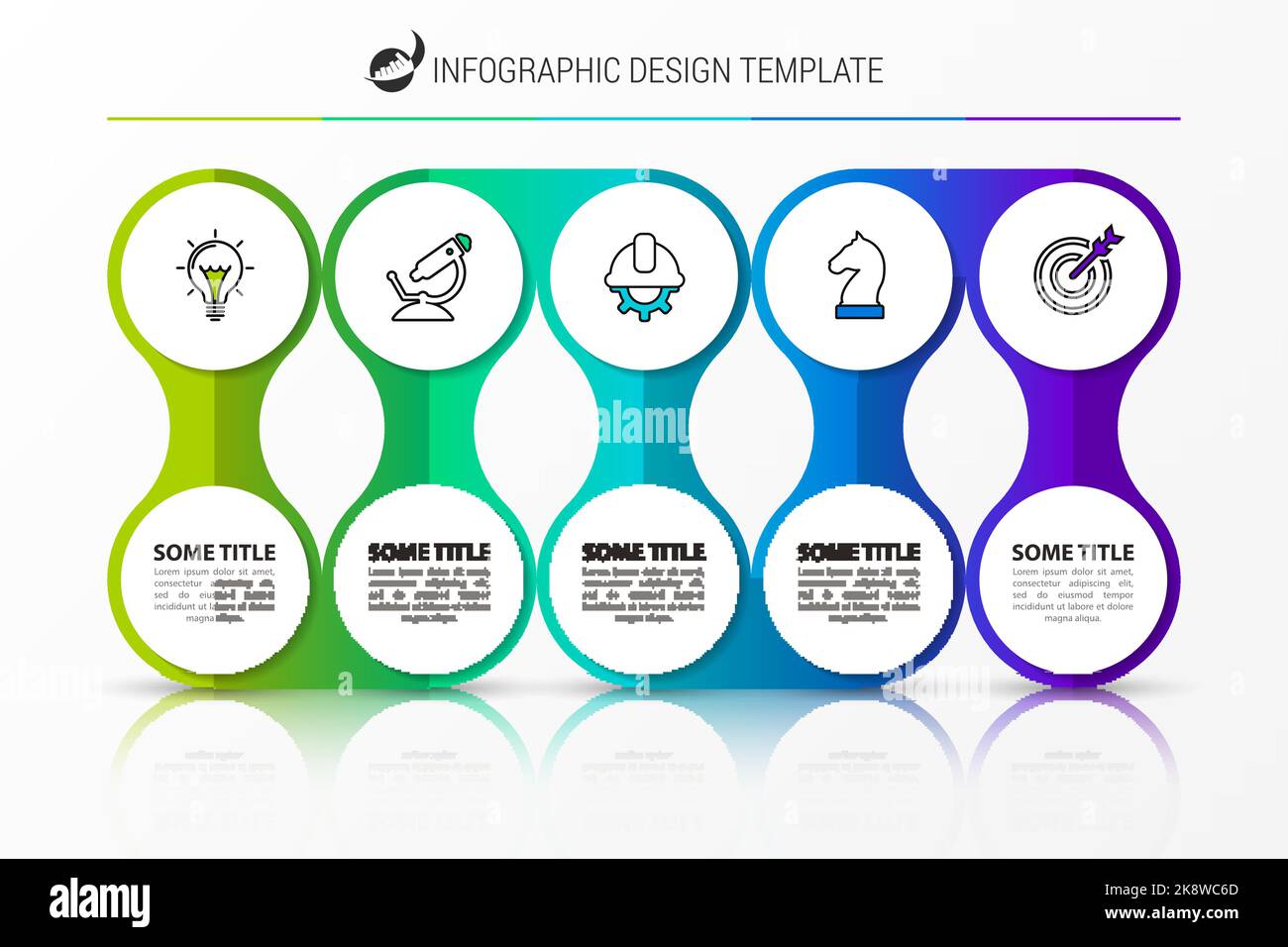 Infographic design template. Creative concept with 5 steps. Can be used ...