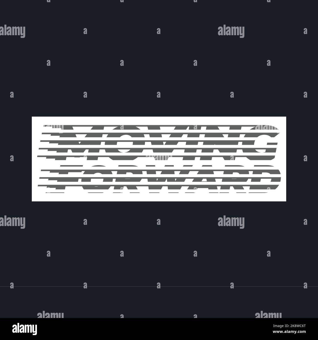 Moving forward, halftone line letter typography effect design artwork ...