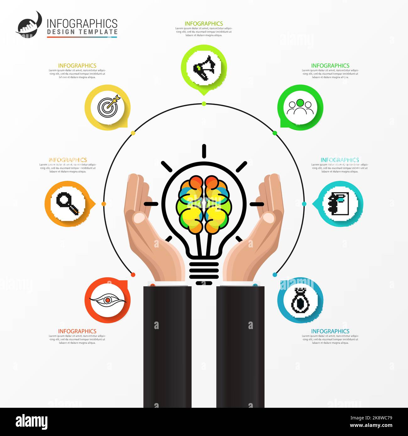 Infographic design template. Creative concept with 7 steps. Can be used ...