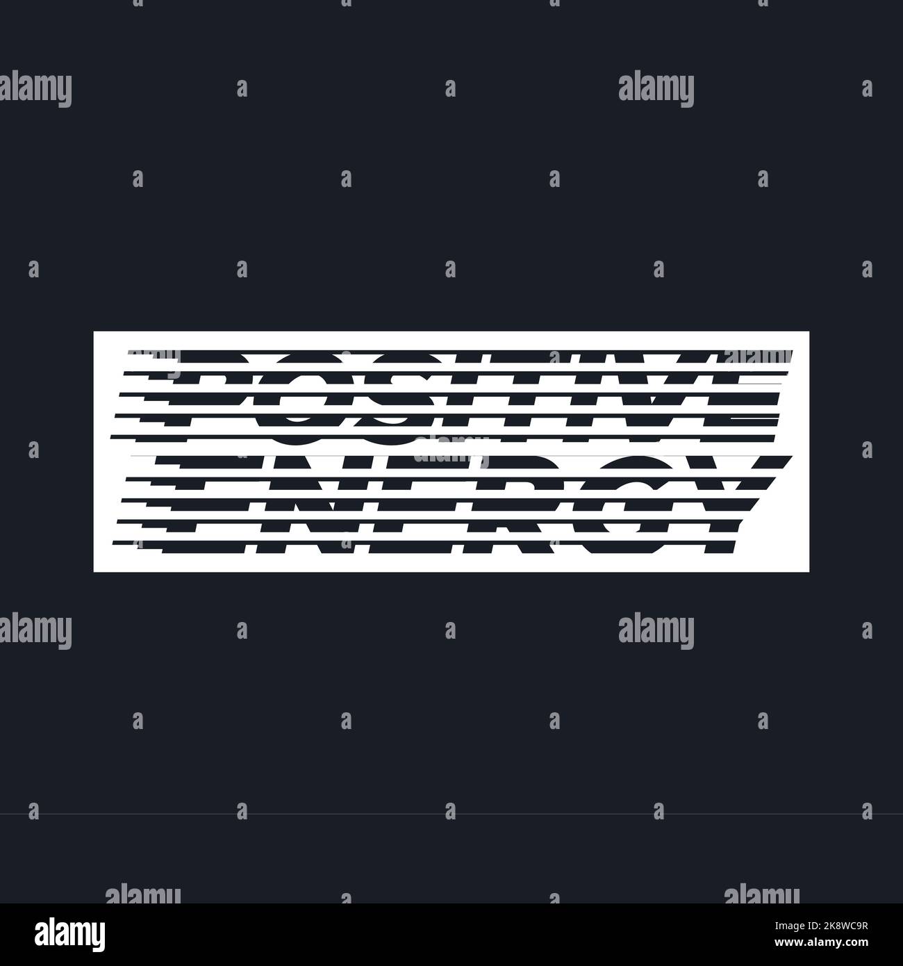 Positive energy, halftone line letter typography effect design artwork ...