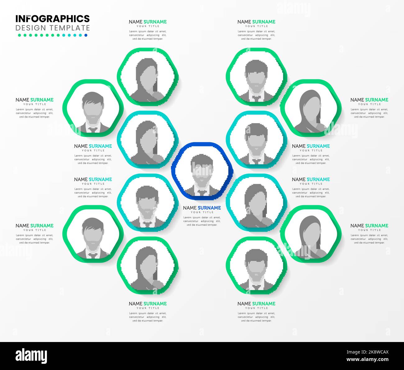 Infographic design template. Organization chart. Business hierarchy ...