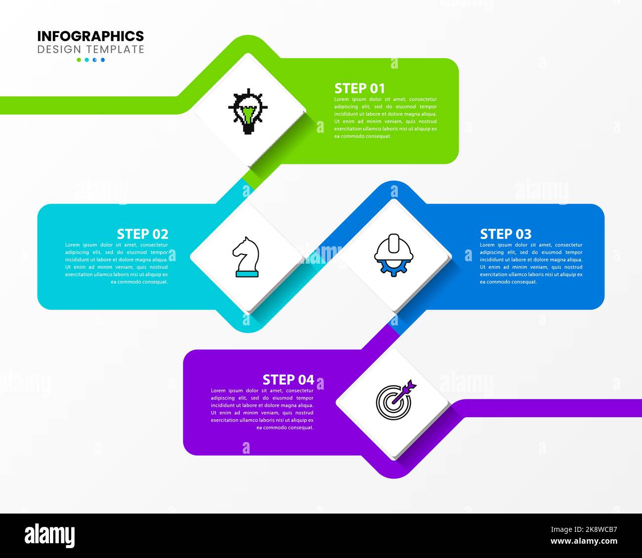 Infographic design template. Creative concept with 4 steps. Can be used ...