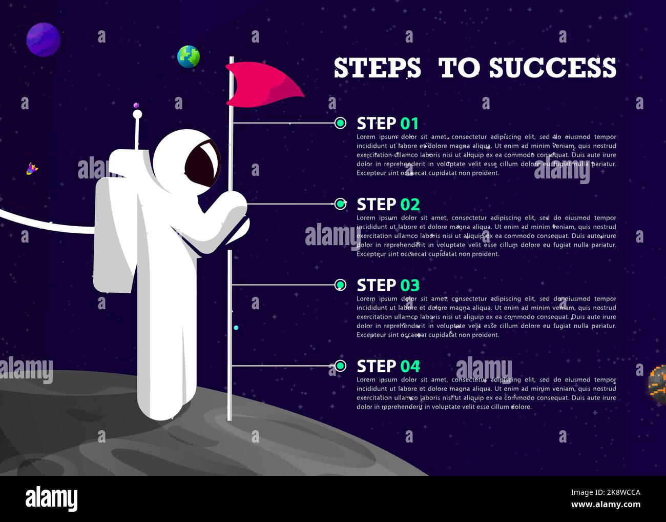 Teamwork make steps to success Stock Vector Images - Alamy
