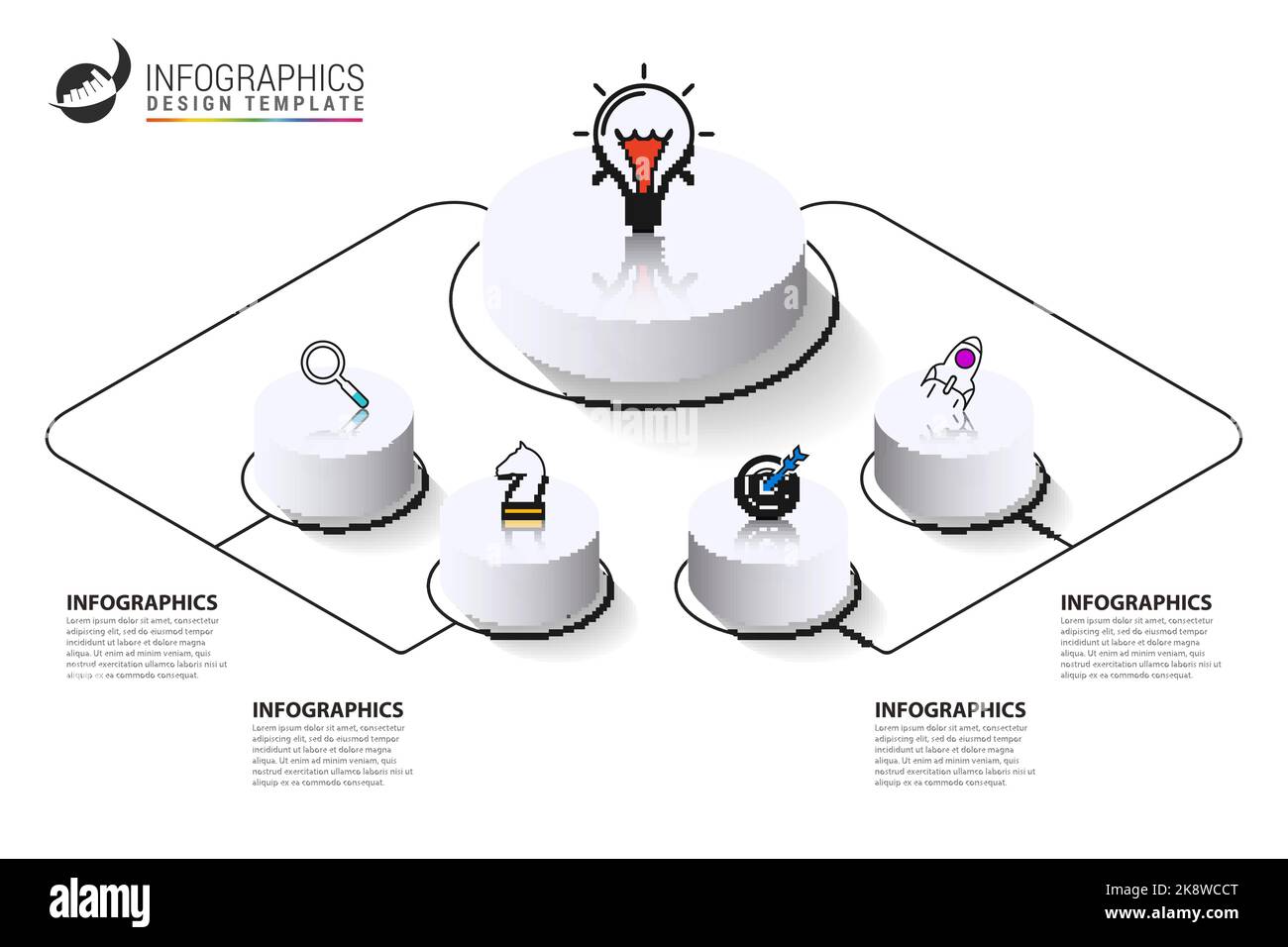 Infographic design template. Creative concept with 4 steps. Can be used ...