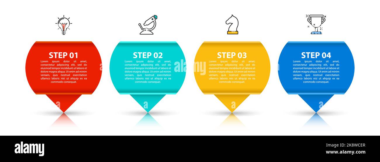 Vector origami flow chart infographic hi-res stock photography and ...