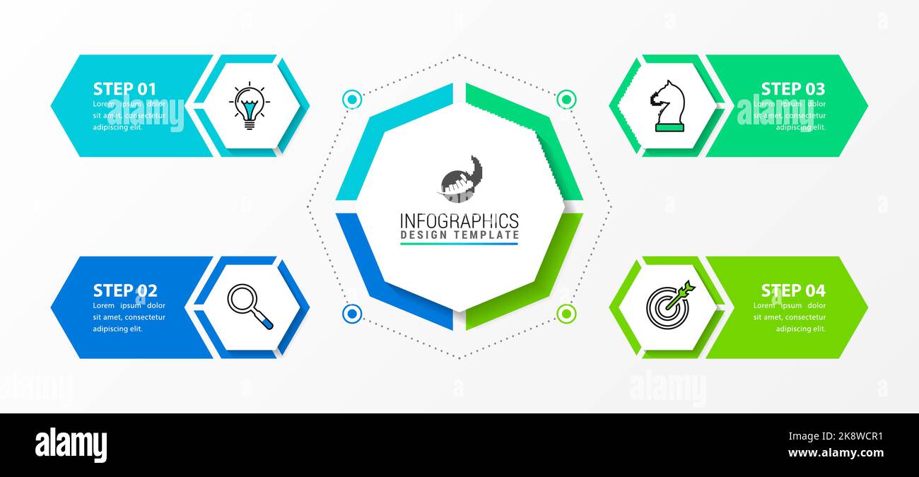 Infographic design template. Creative concept with 4 steps. Can be used ...