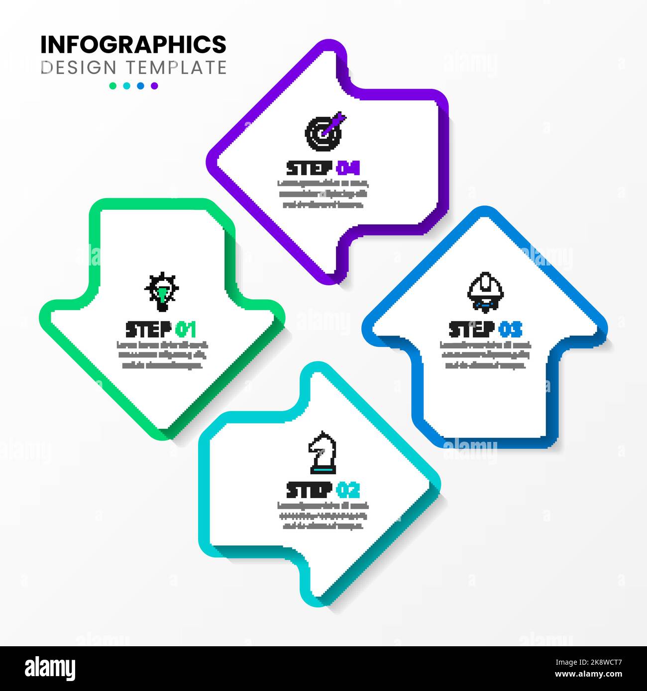 Four phase infographic Cut Out Stock Images & Pictures - Alamy