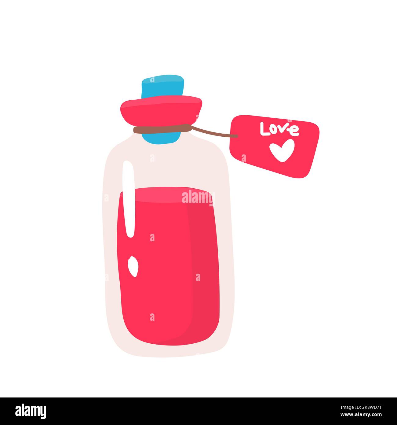 love potion isolated on white. Cartoon style vector illustration Stock ...