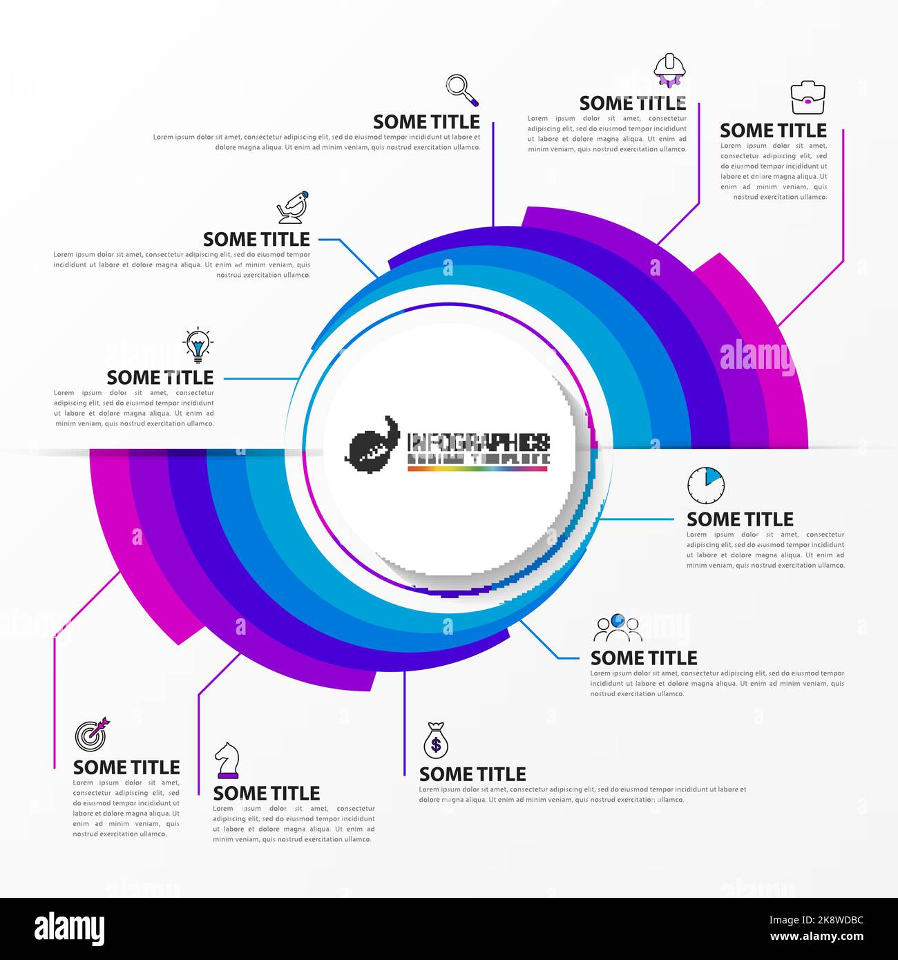 Infographic design template. Creative concept with 10 steps. Can be ...
