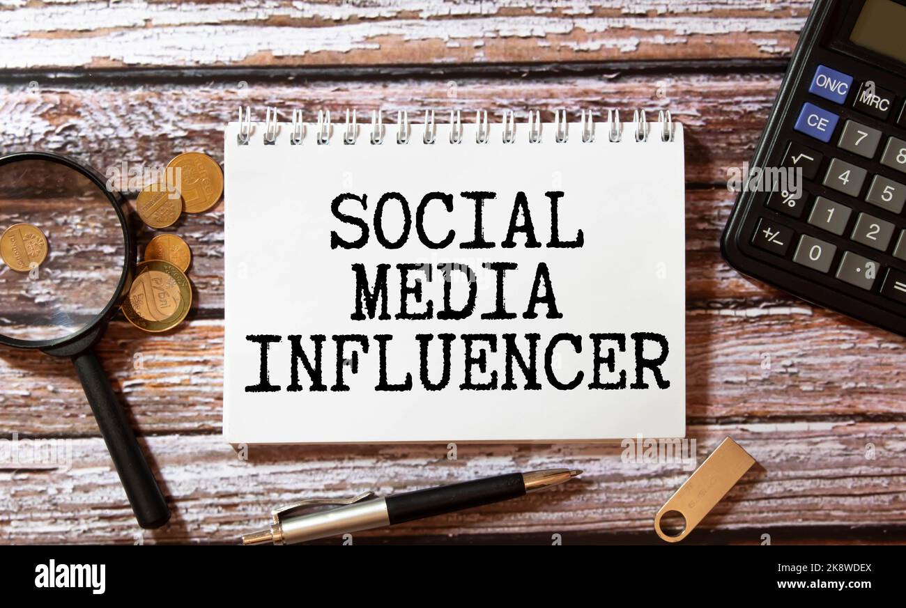 letters making Social Media Influencer text. Concept image Stock Photo ...