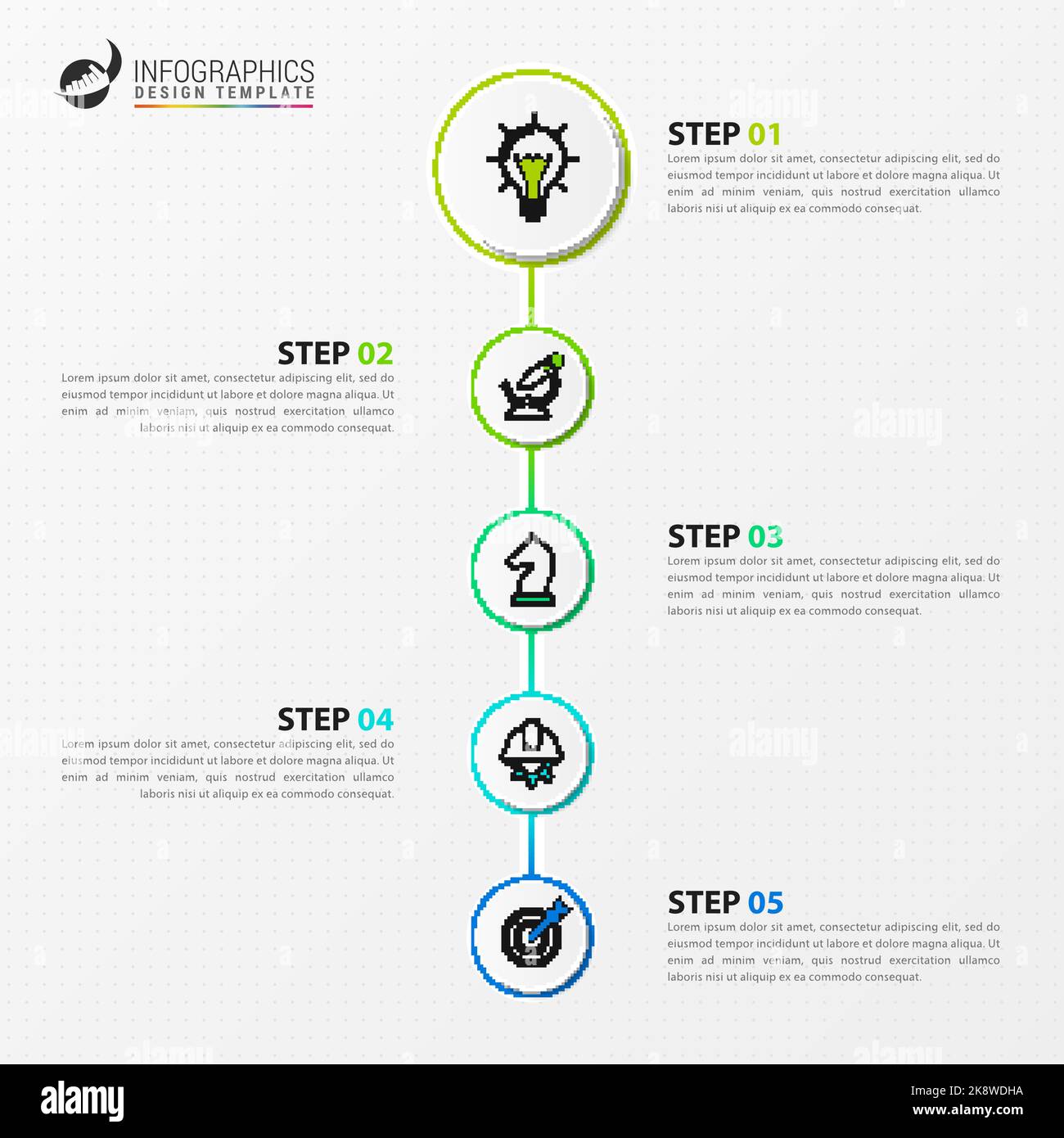 Infographic design template. Creative concept with 5 steps. Can be used ...