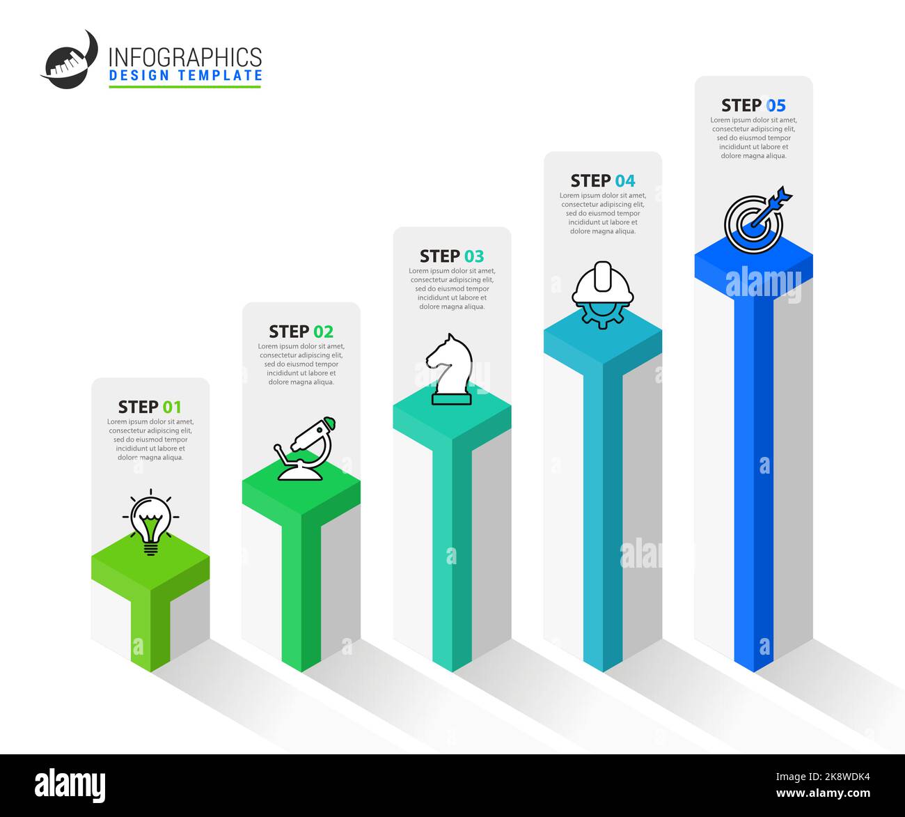 Infographic design template. Creative concept with 5 steps. Can be used ...