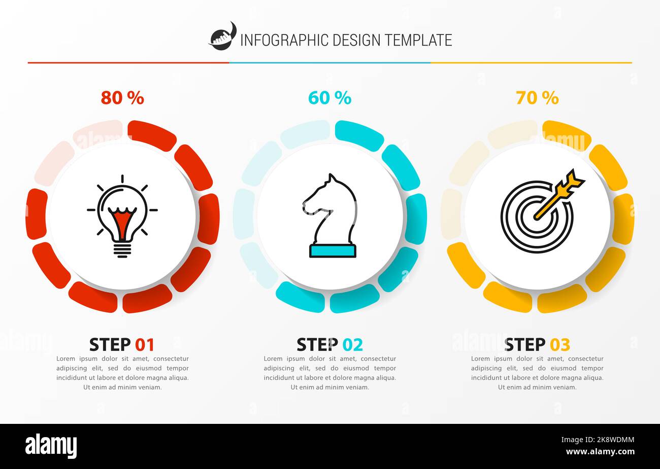 Infographic design template. Creative concept with 3 steps. Can be used ...