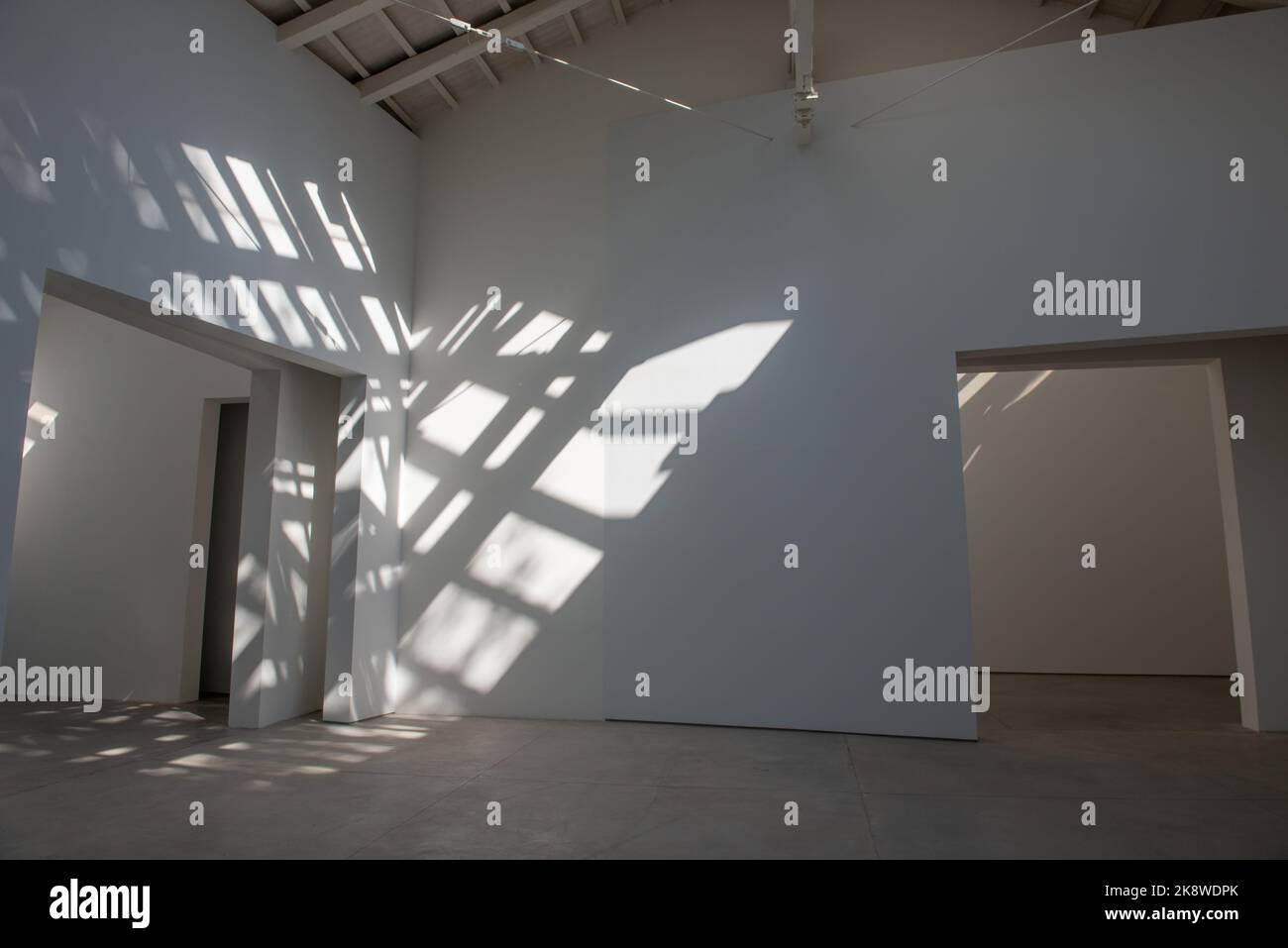 Room illuminated by the light entering through the skylight Stock Photo ...