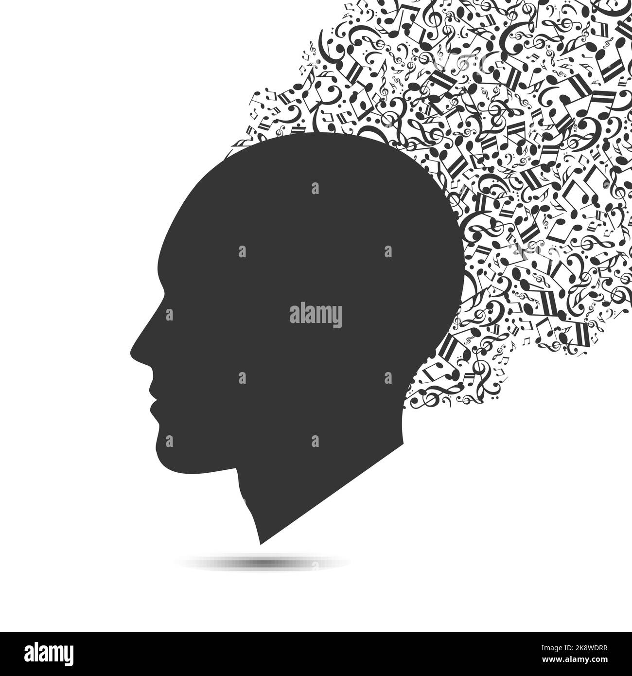 Music note brain hi-res stock photography and images - Alamy