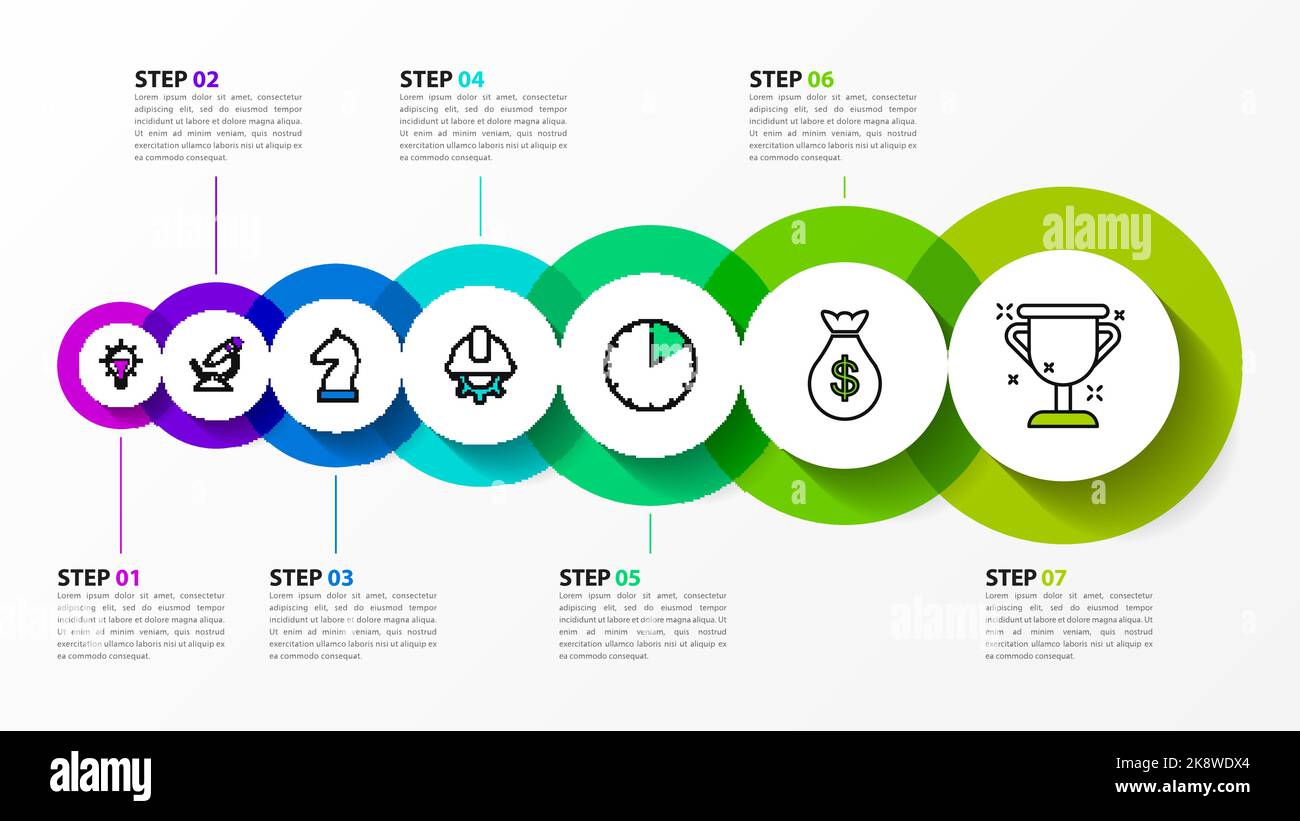 Infographic design template. Creative concept with 7 steps. Can be used ...
