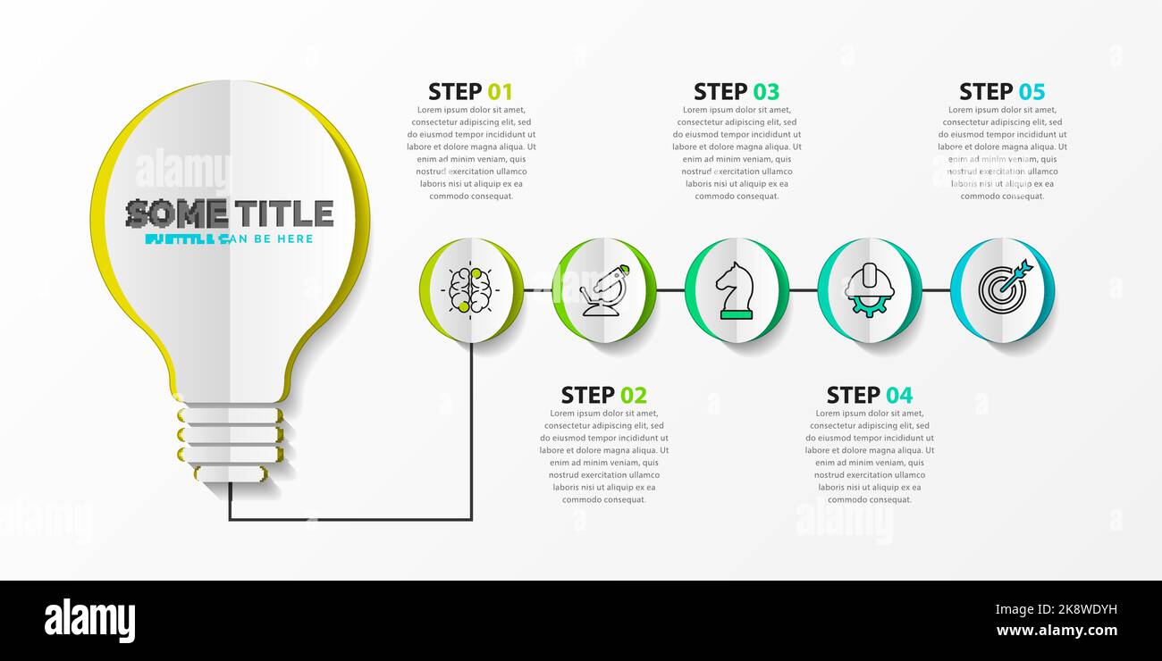 Infographic design template. Creative concept with 5 steps. Can be used ...