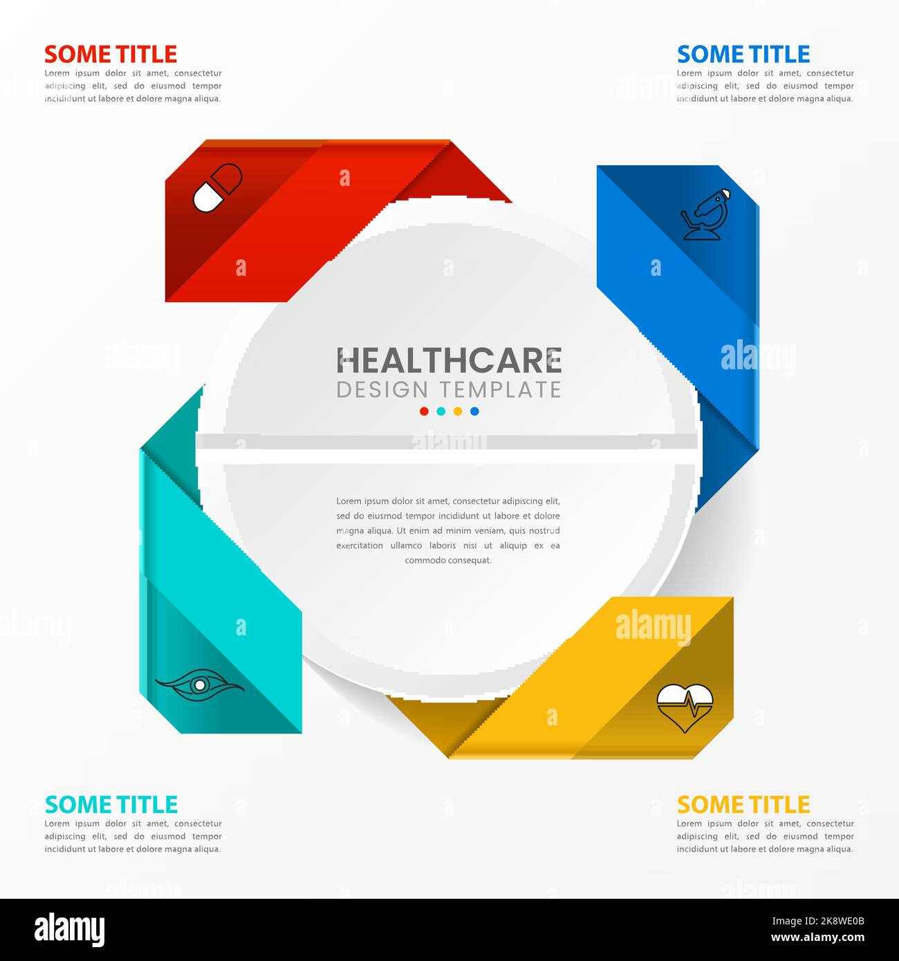 Infographic design template. Healthcare concept with 4 steps. Can be ...