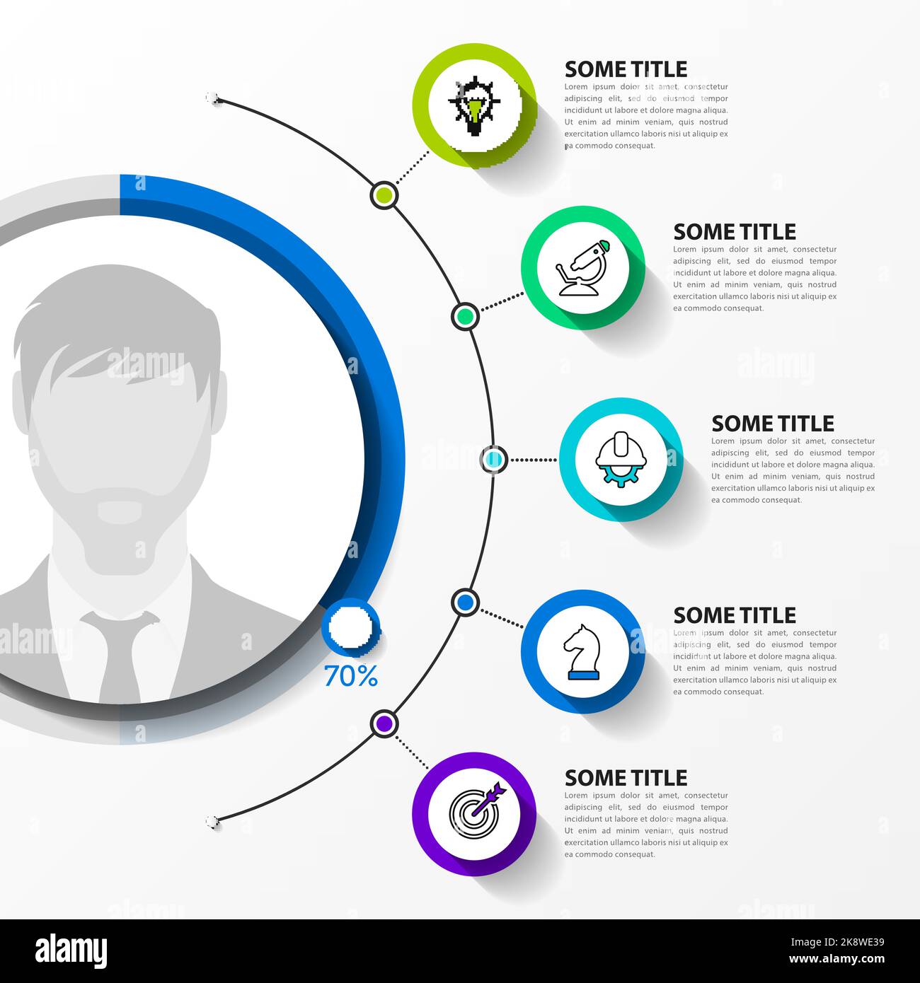 Infographic design template. Creative concept with 5 steps. Can be used ...