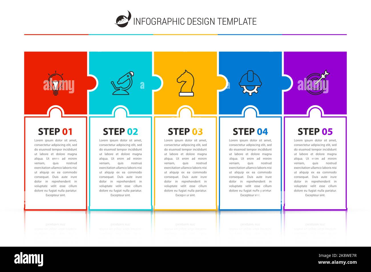 Infographic design template. Creative concept with 5 steps. Can be used ...
