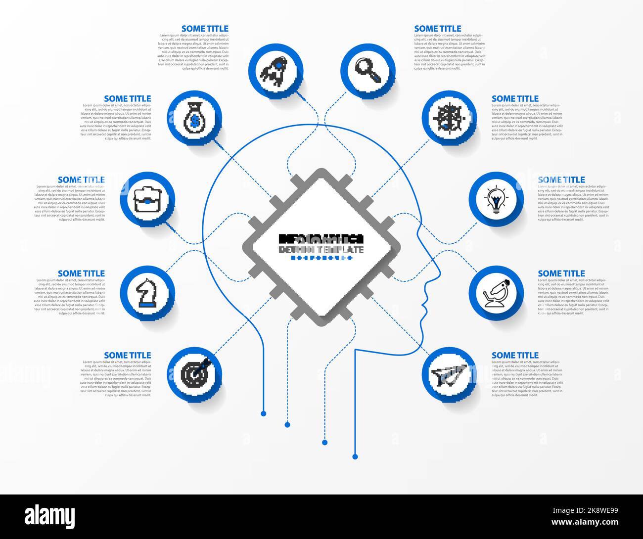 Infographic design template. Technology concept with 10 steps. Can be ...