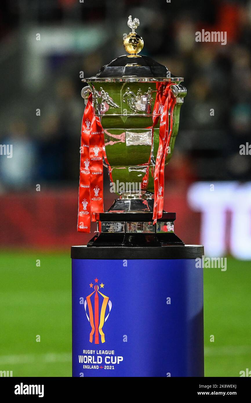The Rugby League World Cup Trophy ahead of the Rugby League World Cup ...