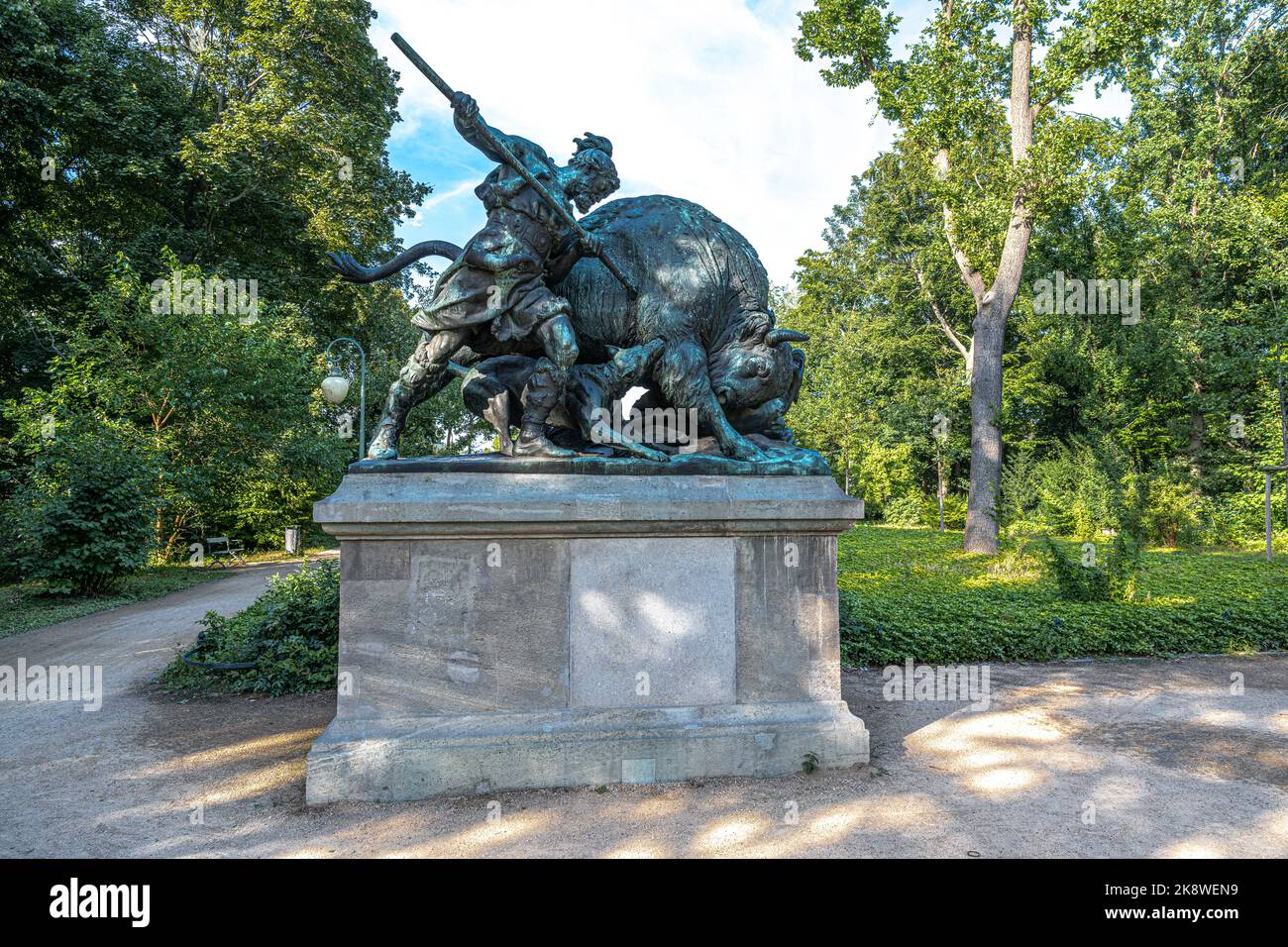 Hunting Scene Sculpture at the Foot Path Fasanerieallee, Berlin ...