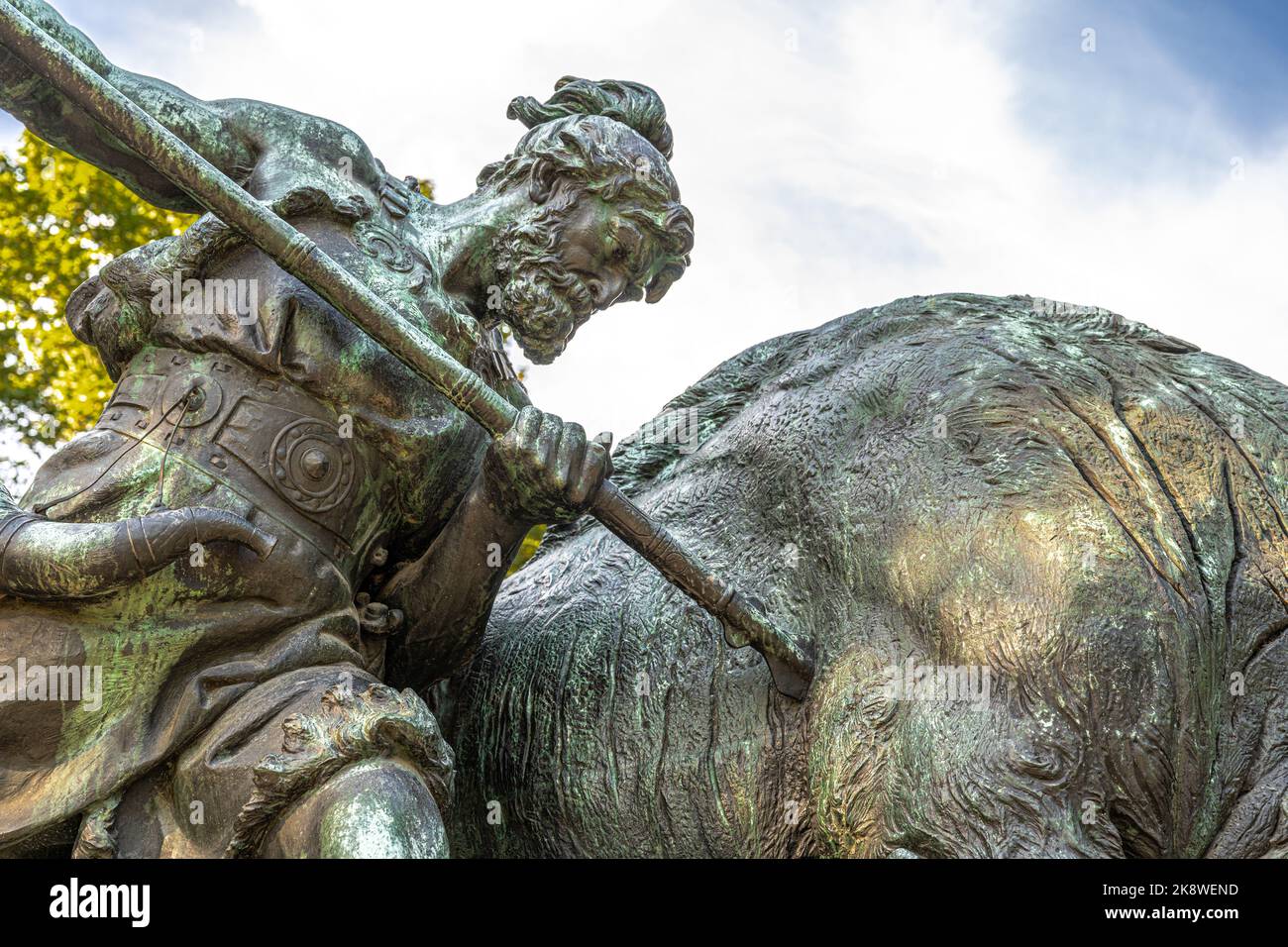 Hunting Scene Sculpture at the Foot Path Fasanerieallee, Berlin ...