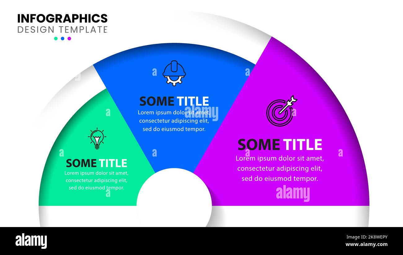 Infographic Template With Icons And 3 Options Or Steps Spiral Can Be